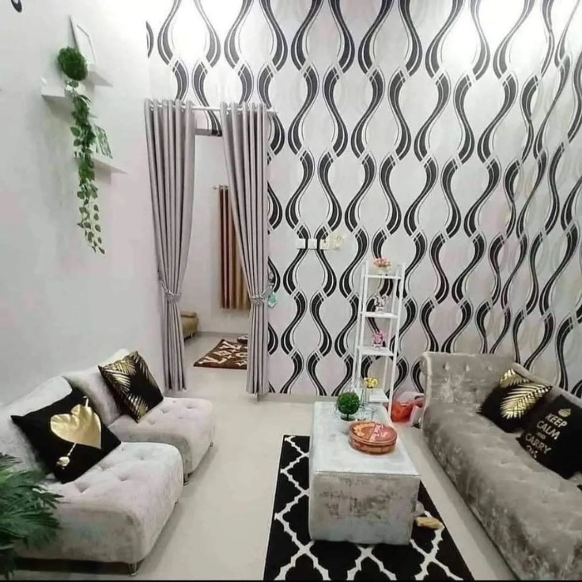 7 Desain Wallpaper Dinding Ruang Tamu yang Elegan, Keren dan Unik ...