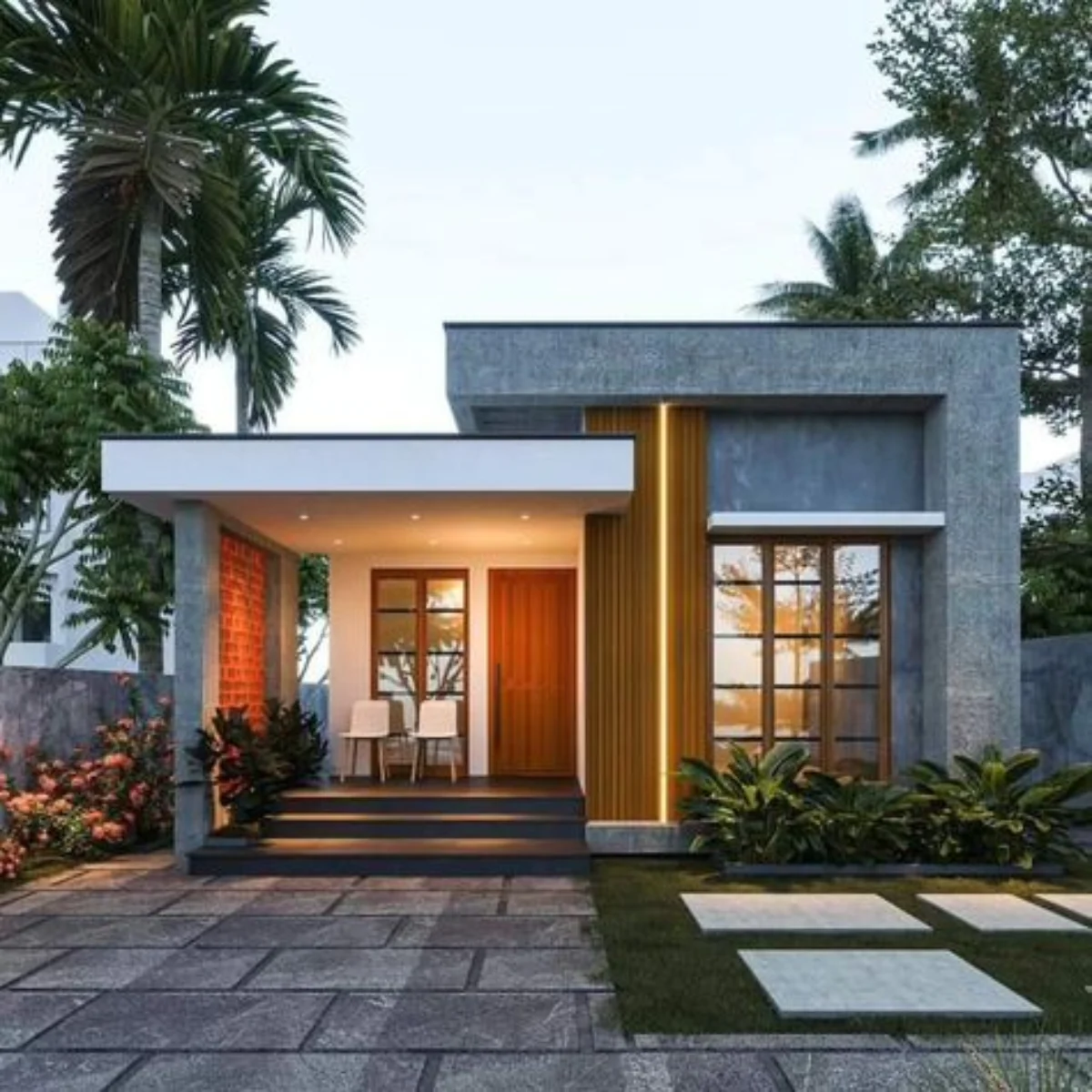 12 Inspirasi Rumah Tropis Modern 1 Lantai yang Sejuk dan Estetik di ...