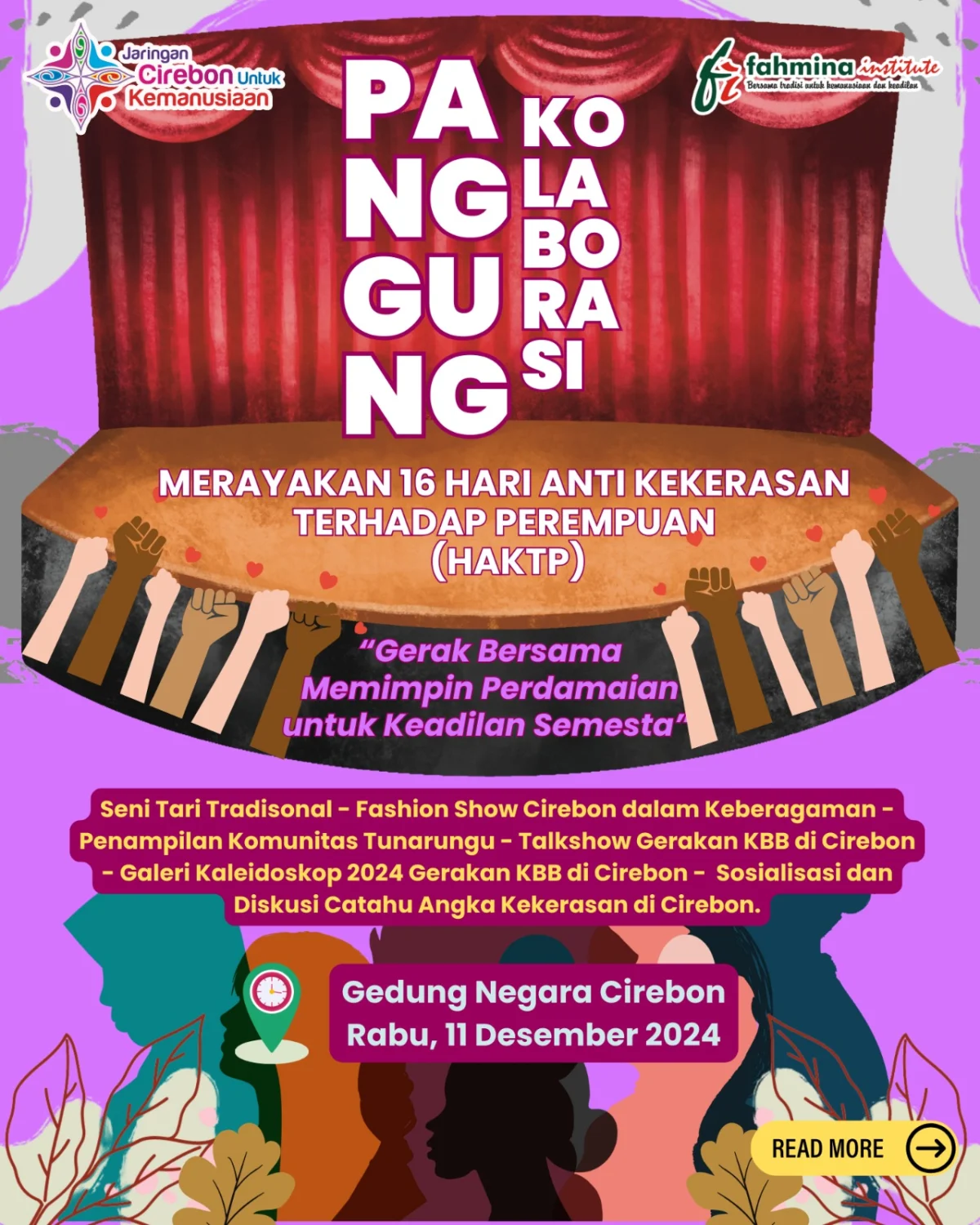 Peringatan 16 HAKTP di Gedung Negara Cirebon, Rangkaian Kegiatan yang ...