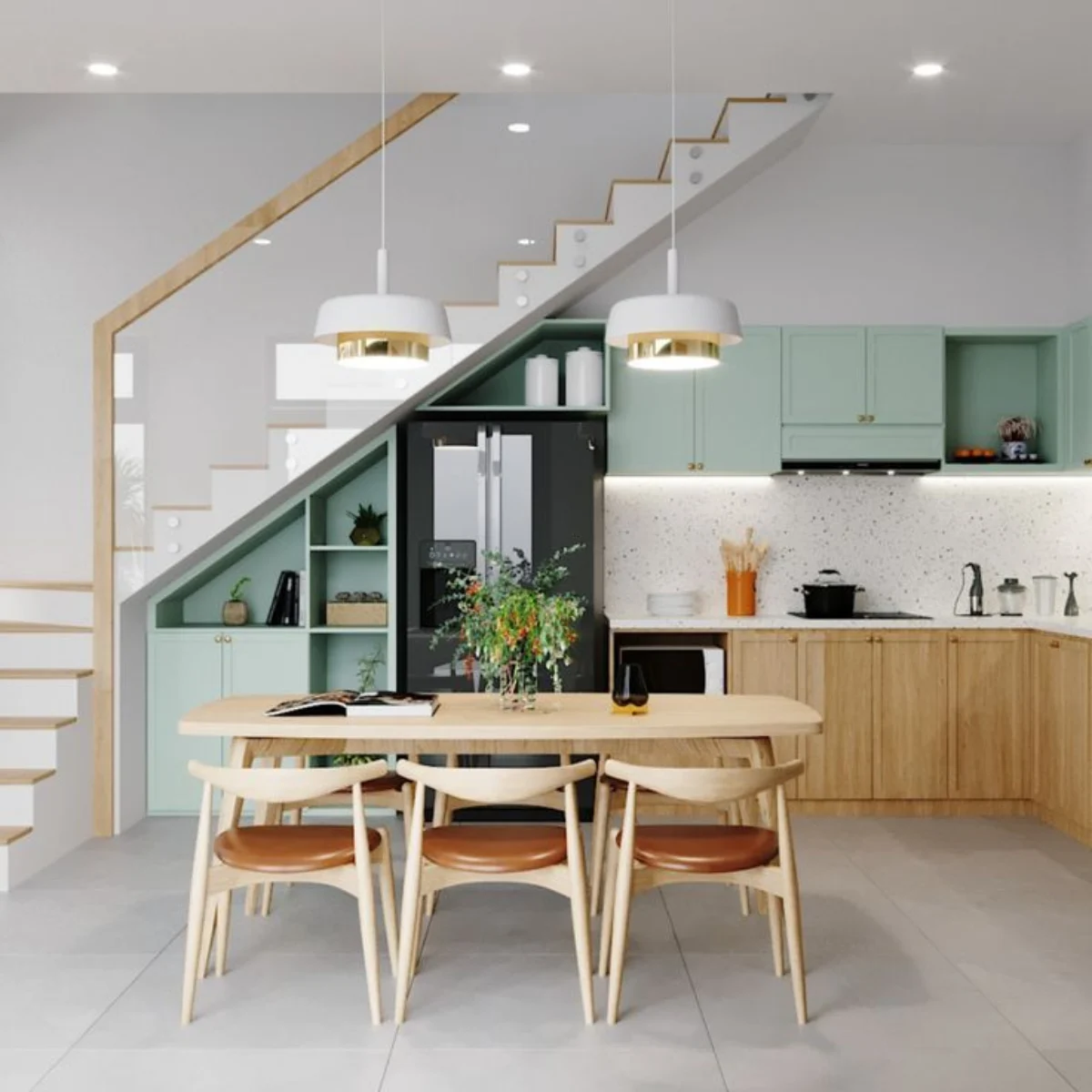 Inspirasi Desain Kitchen Set Bawah Tangga Modern yang Memukau untuk ...