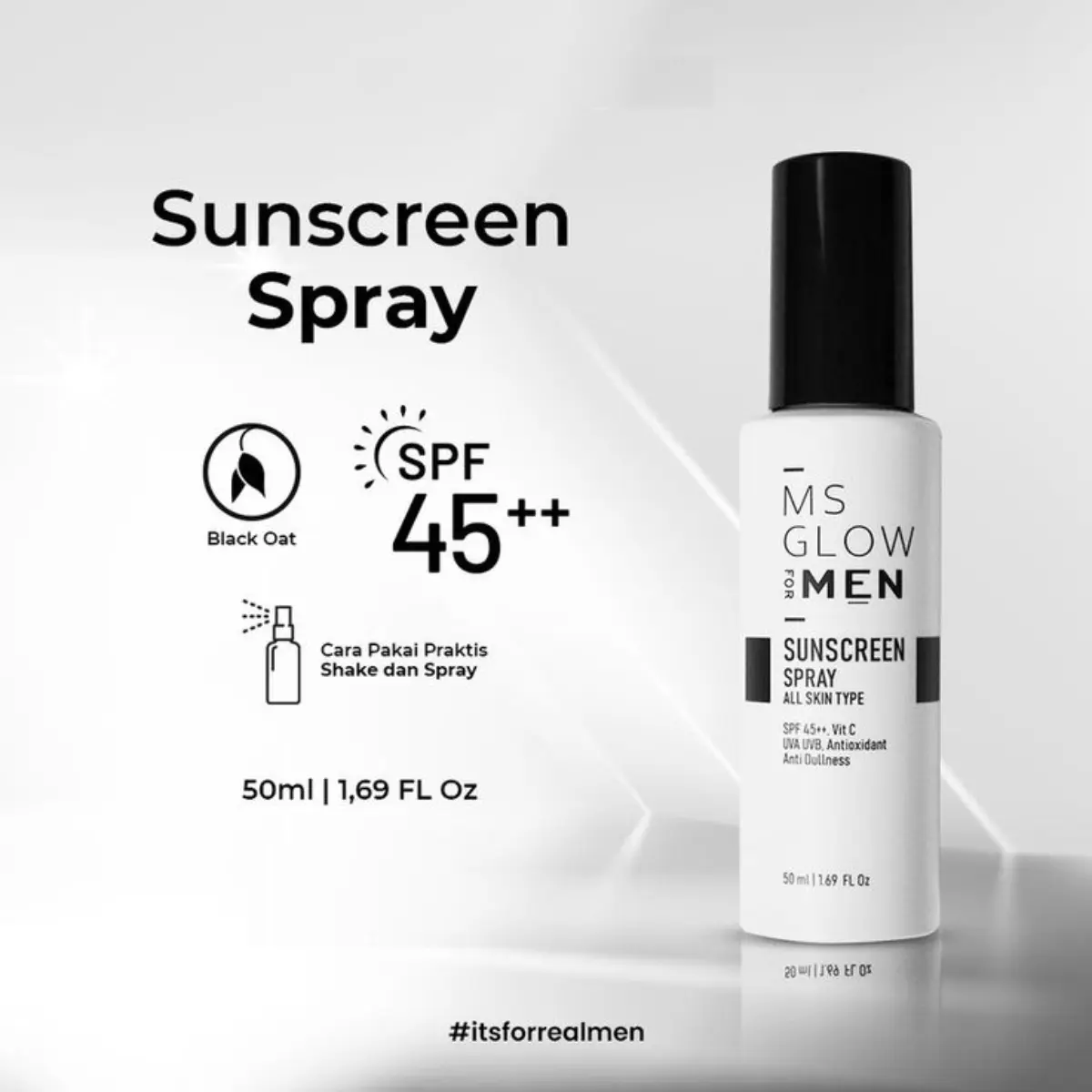 MS Glow for Men Sunscreen Spray, Perlindungan Optimal untuk Kulit Pria ...