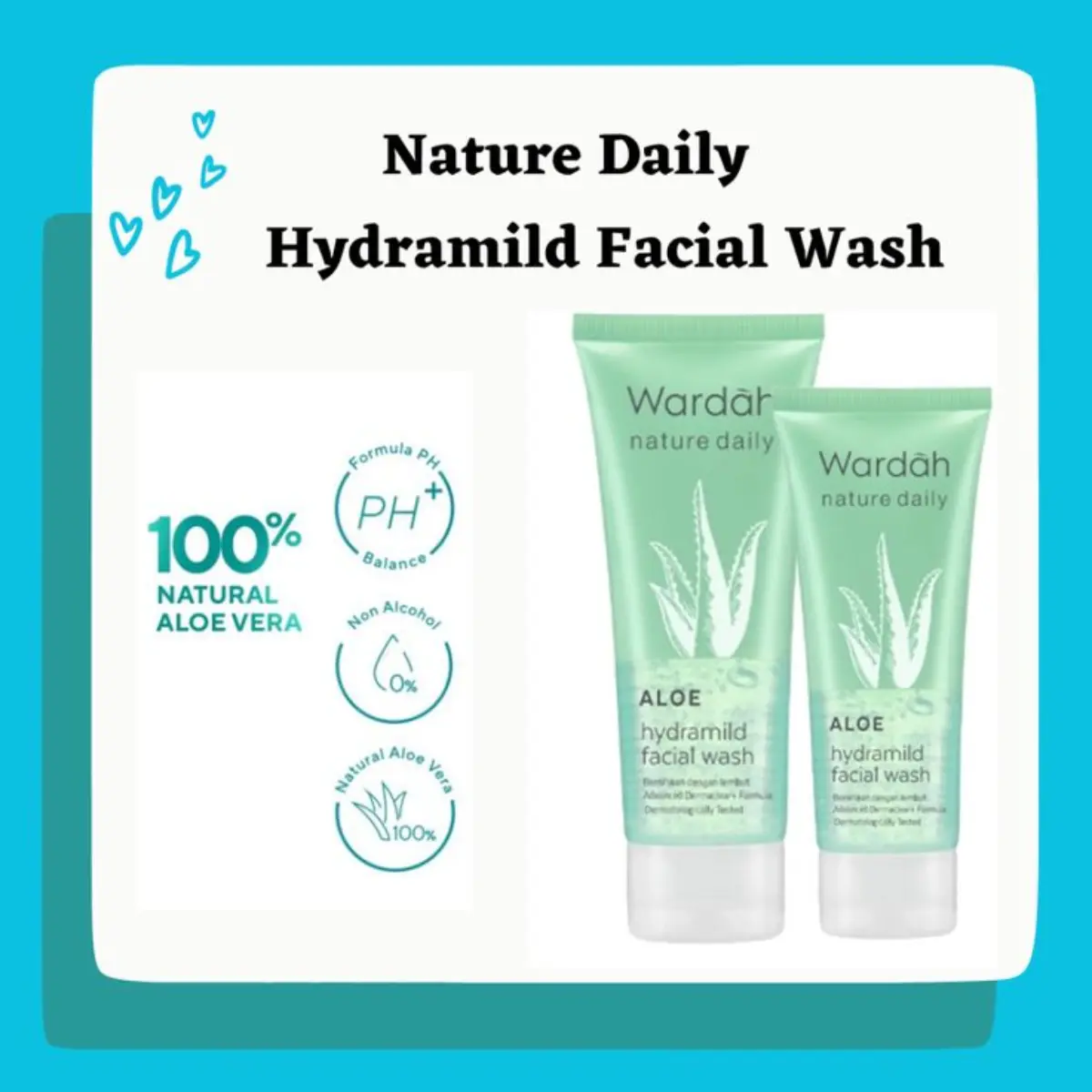 Wardah Nature Daily Aloe Hydramild Facial Wash – Rakcer.ID