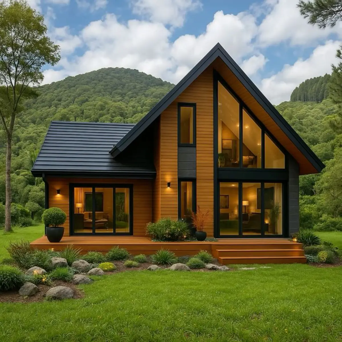 Inspirasi Model Rumah Minimalis di Tengah Hutan yang Sederhana, Nyaman ...