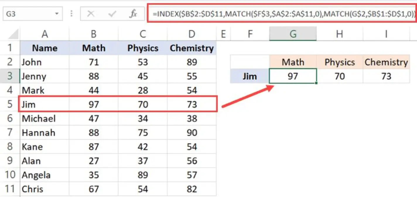 Cara Menggunakan Rumus MATCH dan INDEX di Excel untuk Pencarian Data ...