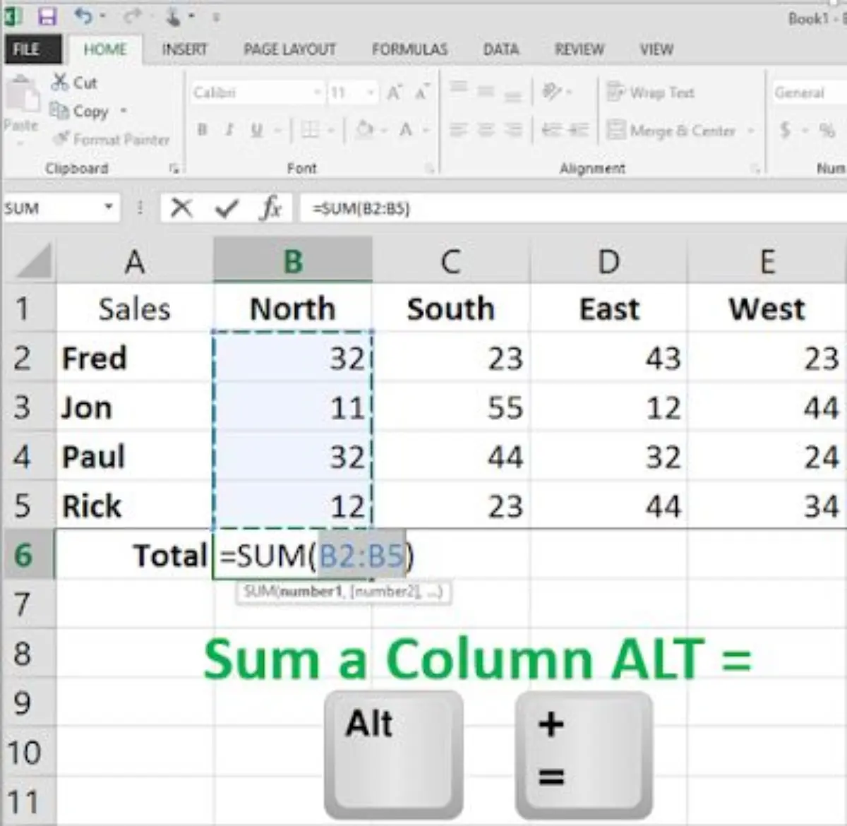 Cara Menggunakan Fungsi SUM di Excel untuk Menjumlahkan Data dengan ...